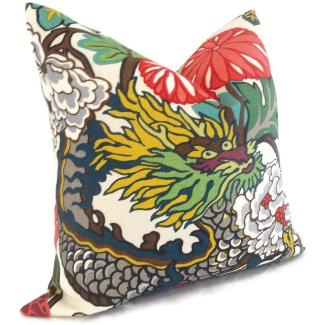 Schumacher Alabaster Chiang Mai Dragon Pillow Cover Chairish