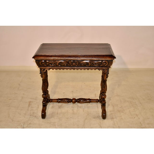 19th Century French Oak Side Table | Chairish