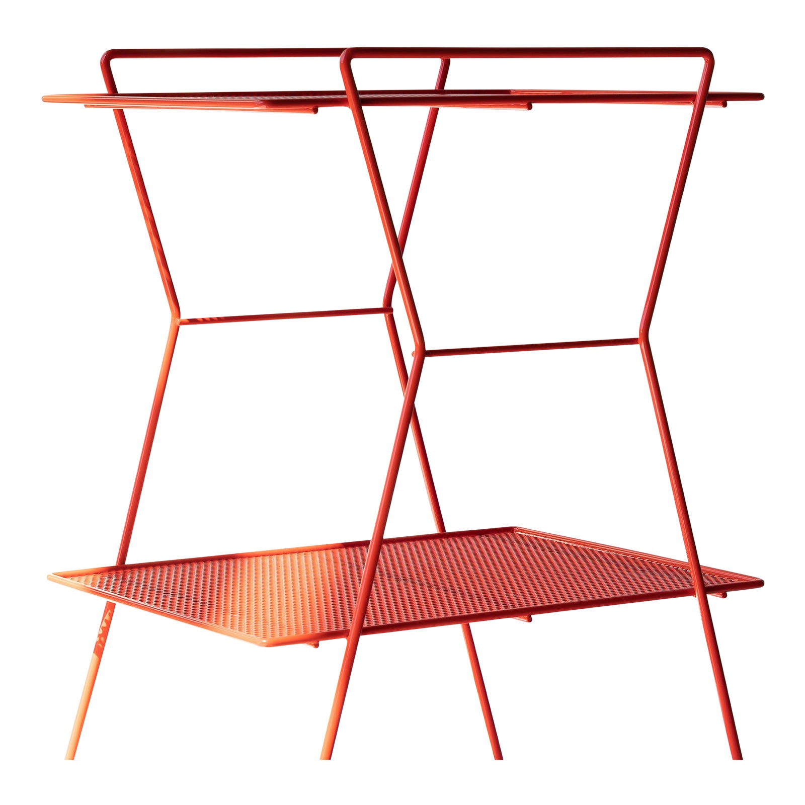 Telephone Table by Schoolhouse in Orange | Chairish