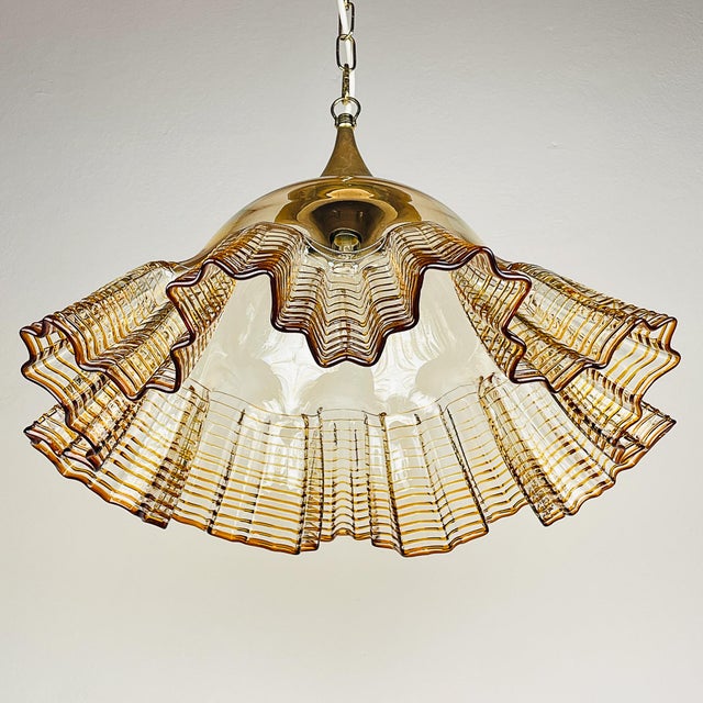 1970s Vintage Murano Glass Pendant Lamp De Majo Italy | Chairish