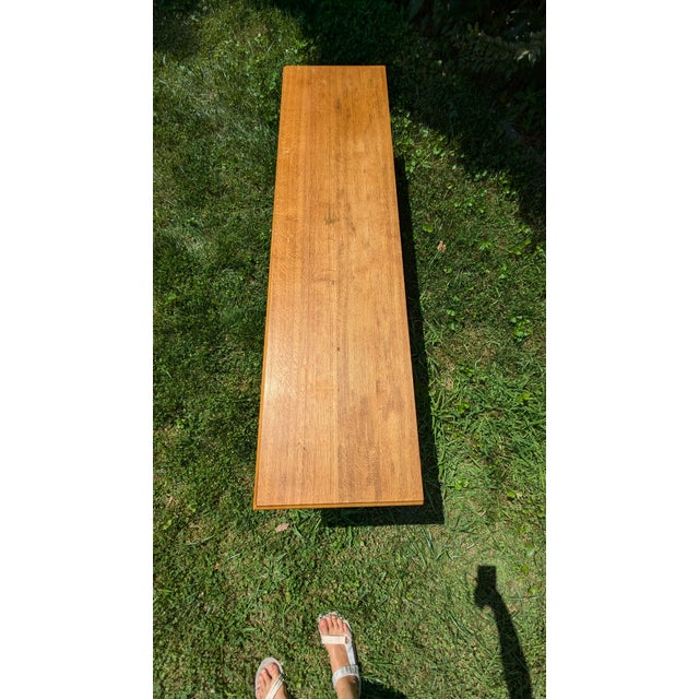 Danish Oak Low Console Table | Chairish