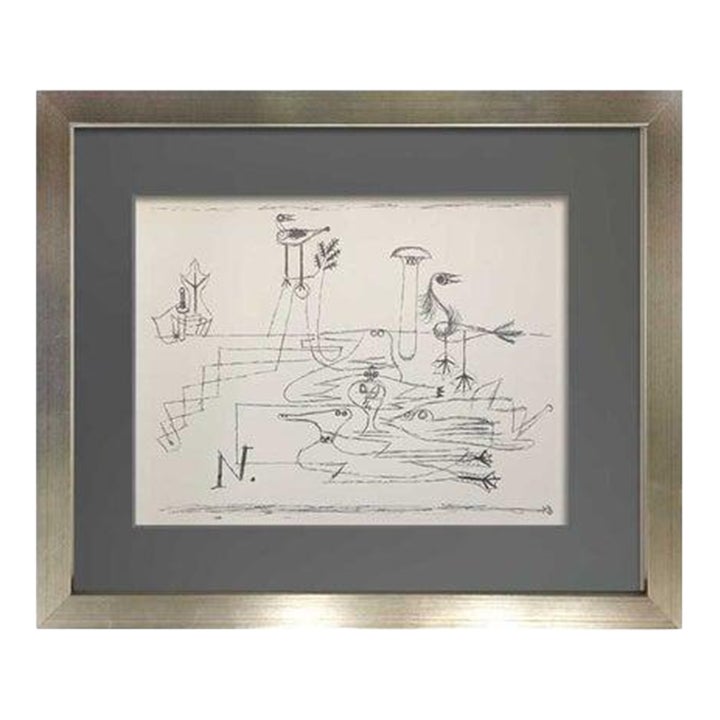 Paul Klee Lithograph Drawing for Bird-Islands, 1921 | Chairish