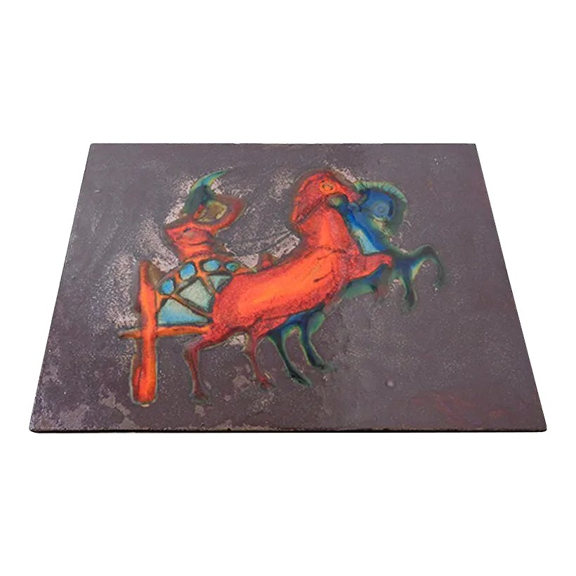 Vintage Ceramic 769 Plate with Horseman & Horses from Ruscha, 1970s ...