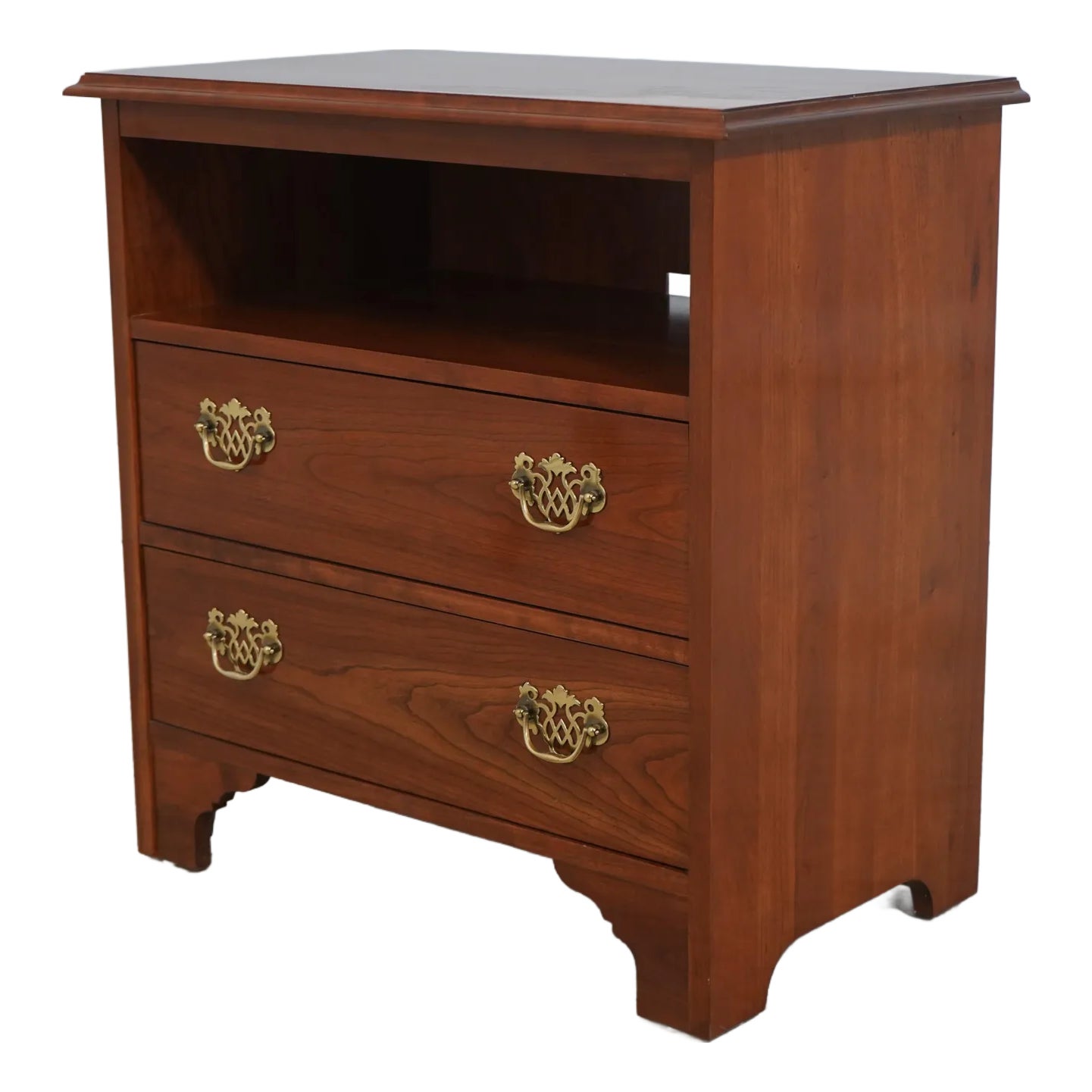Stickley Cherry 2 Drawer Tv or Printer Stand | Chairish