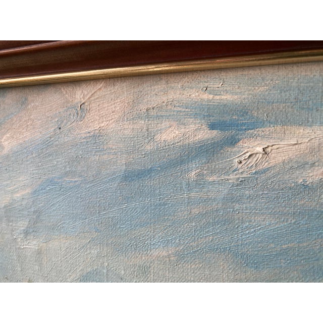 1950s Rock Pools and Harbour', Danish School Framed Oil on Canvas ...