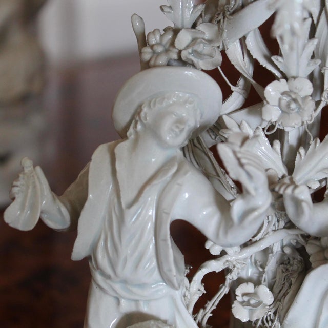 Pair of Rococo White Porcelain Figural Groups | Chairish
