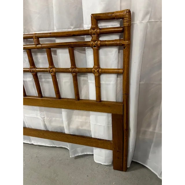 Vintage 20th Century Ficks Reed Rattan King Headboard | Chairish