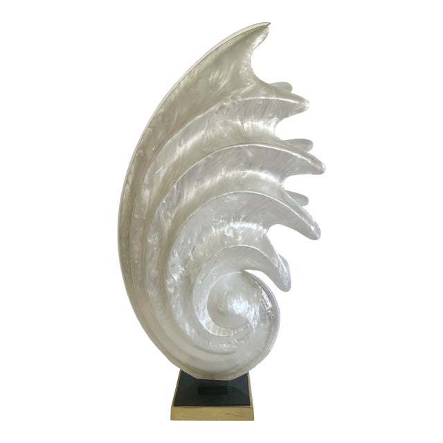 Large Sea Shell Table Lamp by Rougier | Chairish
