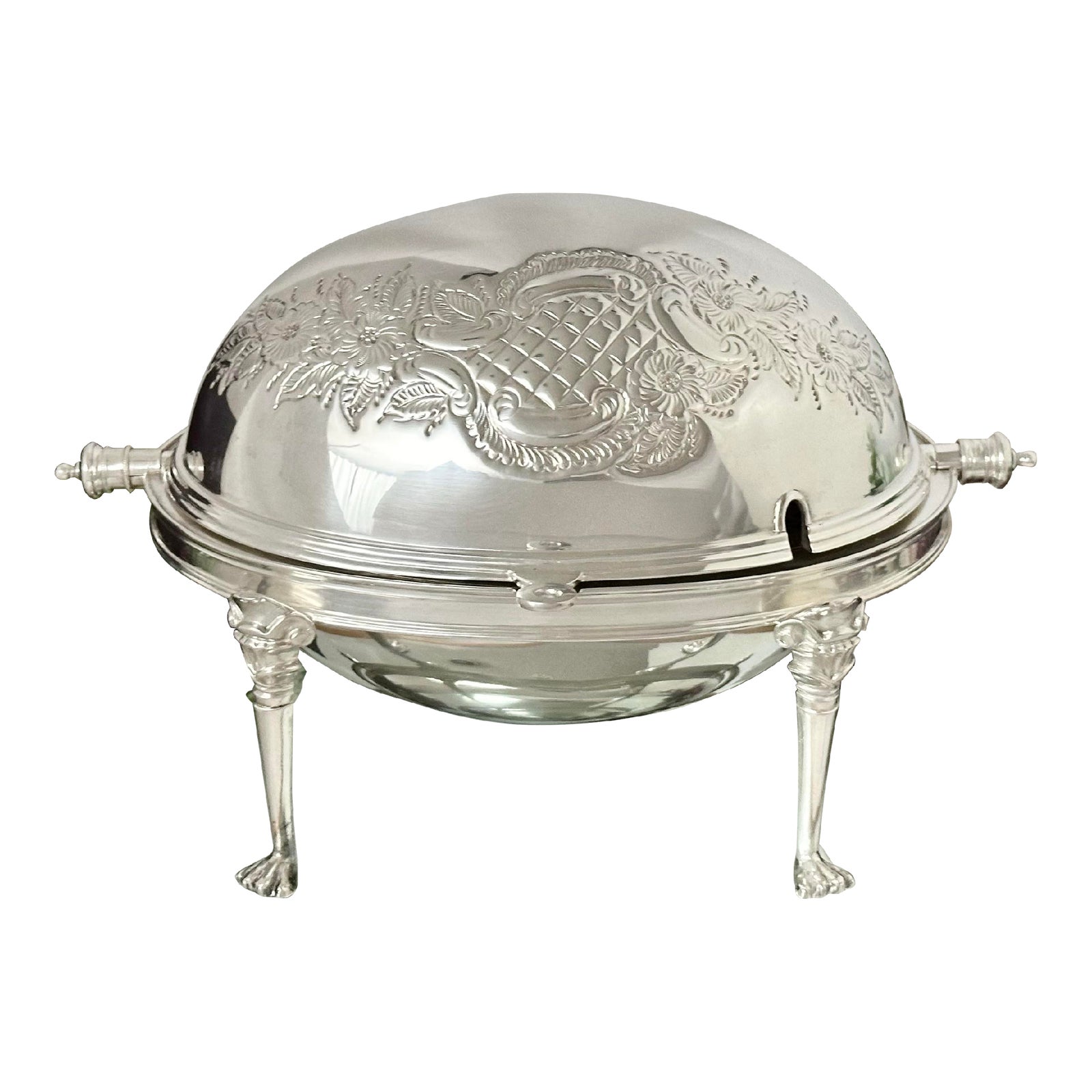 Antique Silver Plated Edwardian Revolving Breakfast Food Warmer ...