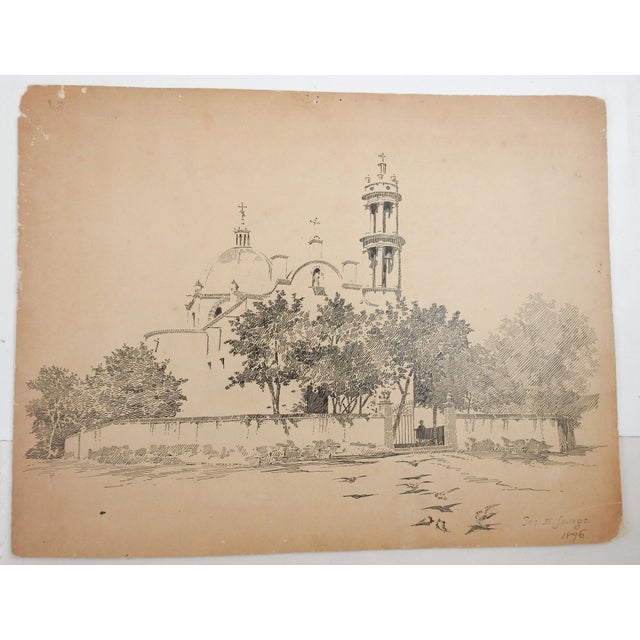 Collection of Antique Architectural Drawing Continental - Set of 5 ...