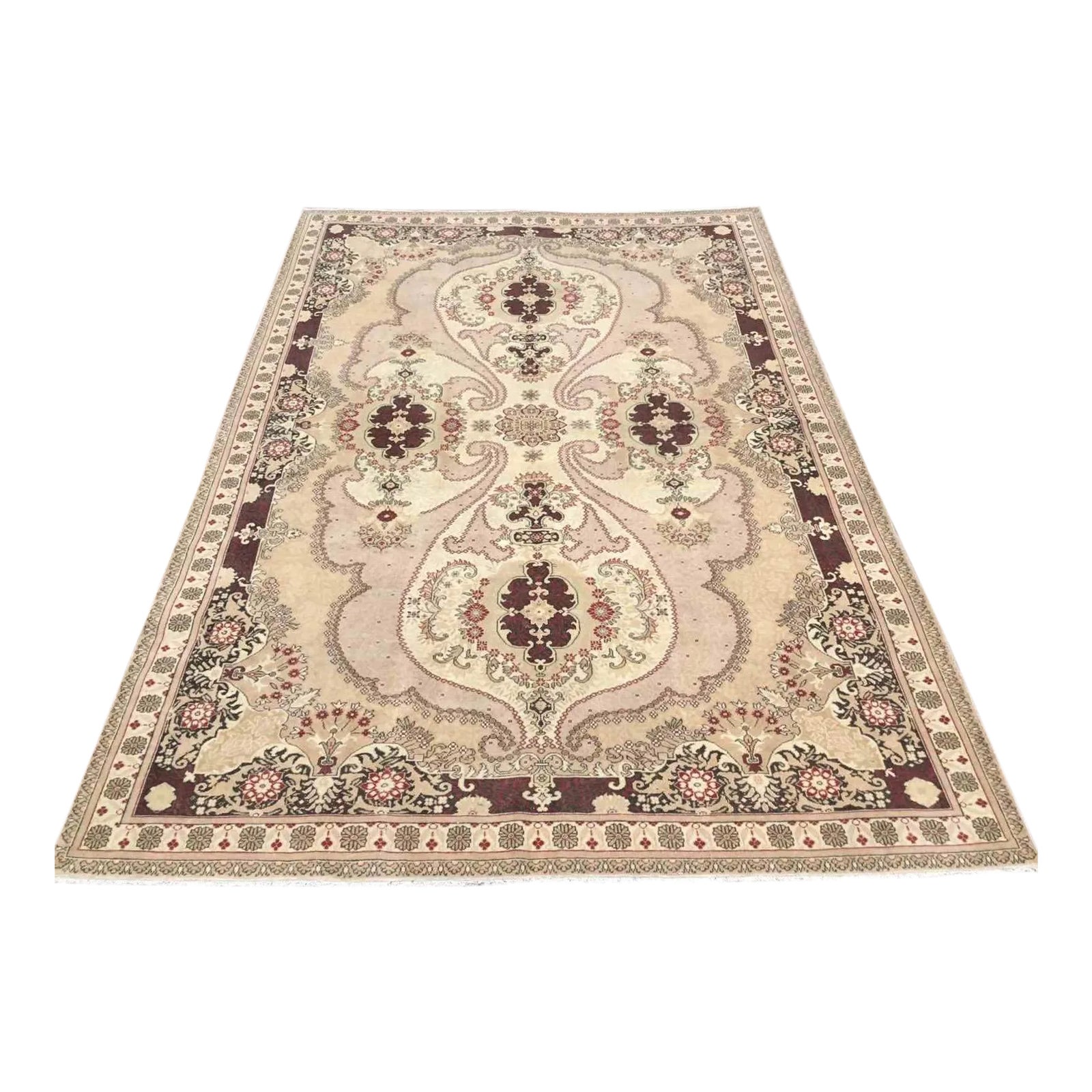 Vintage Handmade Turkish Area Rug - 78" X 120" | Chairish