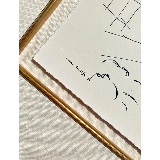 Framed Reproduction Lithograph After Henri Matisse Drawing | Chairish
