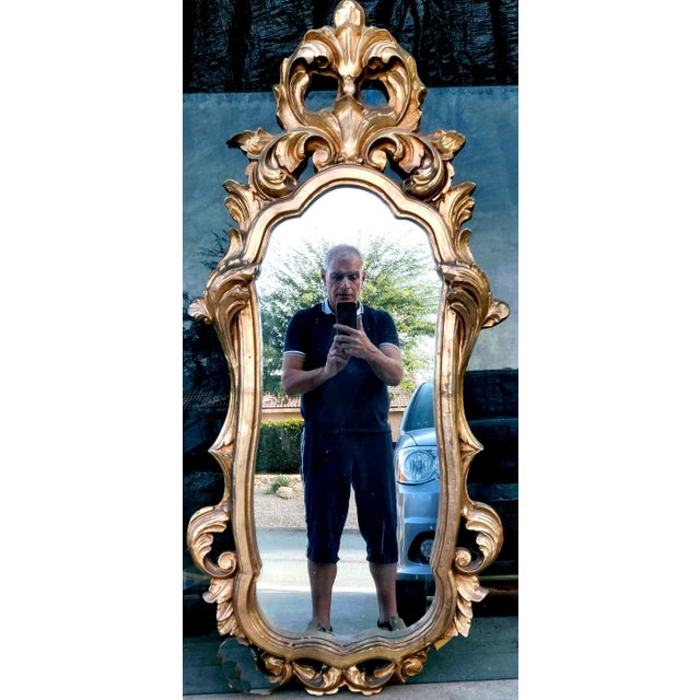 Full Length Decorator Grand Tour Regency Wall Mirror, 1990s | Chairish