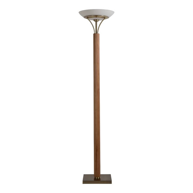 Nova of California Tambo Torchiere Floor Lamp - Natural Ash Wood Finish ...