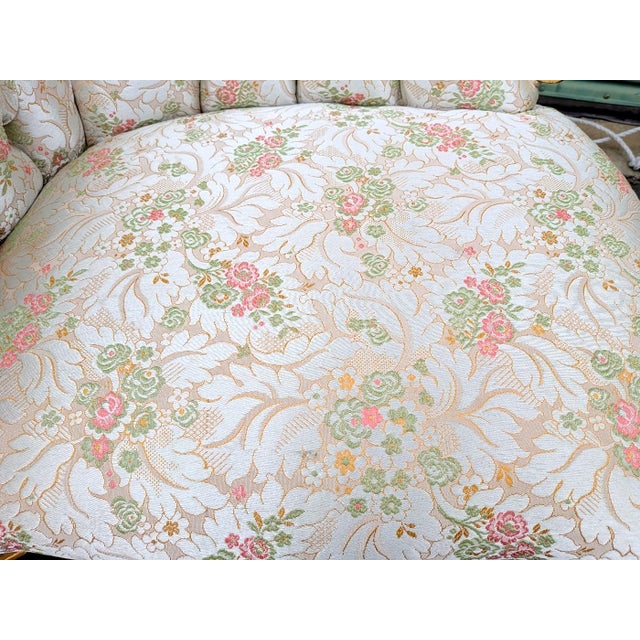 Late 20th Century Vintage French Regency Tufted Brocade Parlor Chairs ...