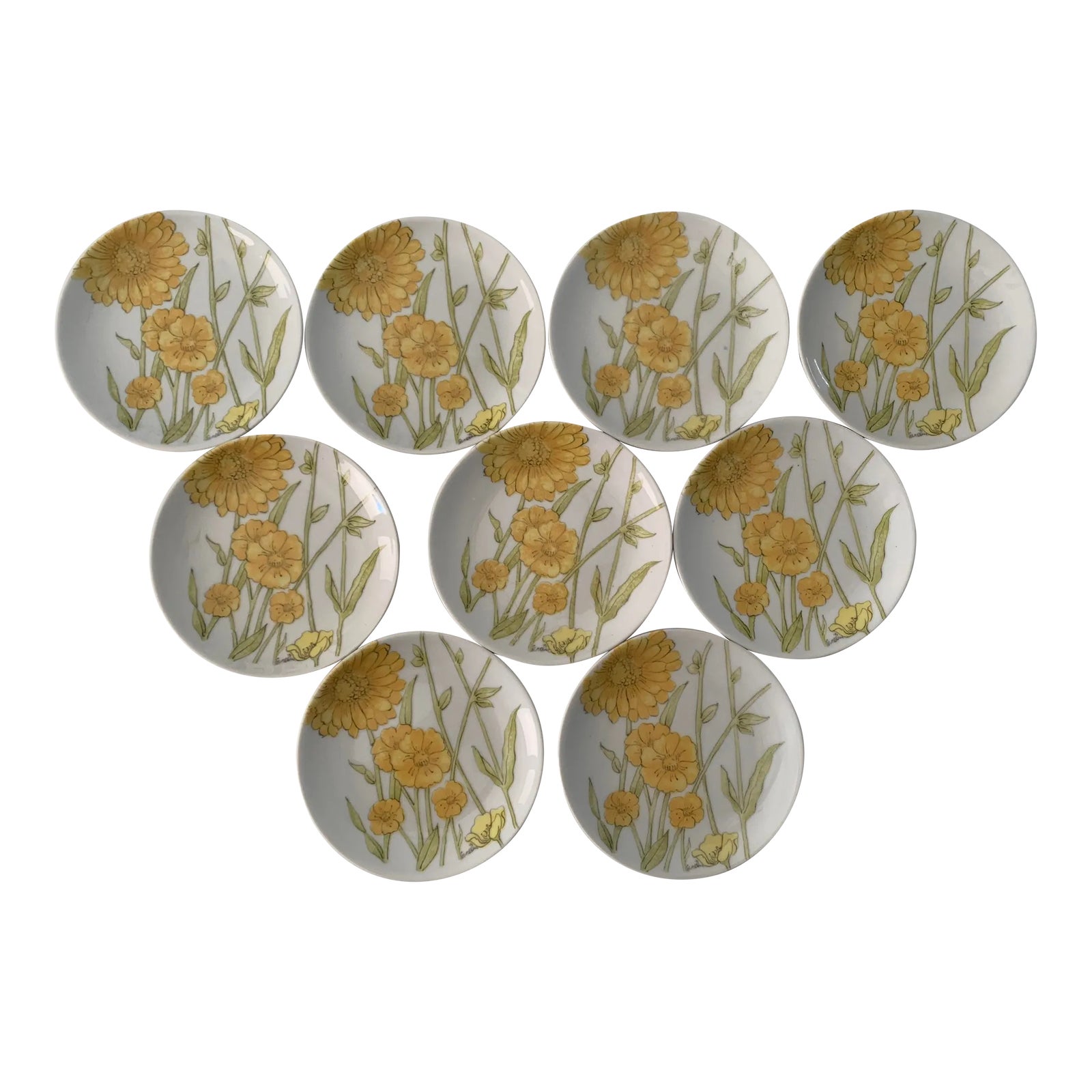 Vintage Ernestine Cannon Snack Plates, Handmade Salerno, Italy -Set of ...