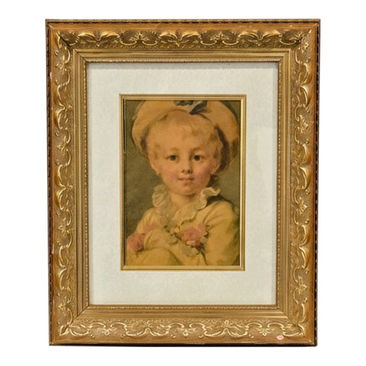 “A Boy as Pierrot” by Jean-Honoré Fragonard – Framed Vintage ...