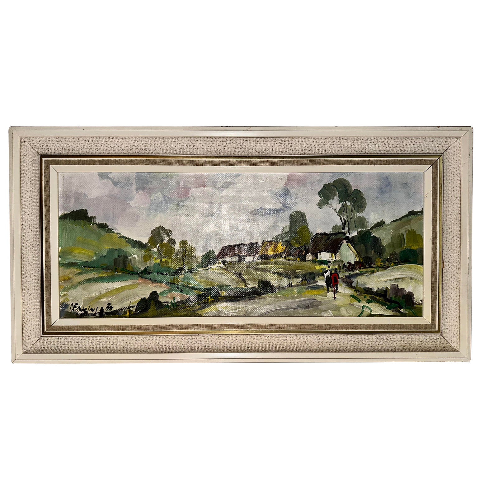 Mid 20th Century Lush Green Landscape Painting by George R. Deakins ...