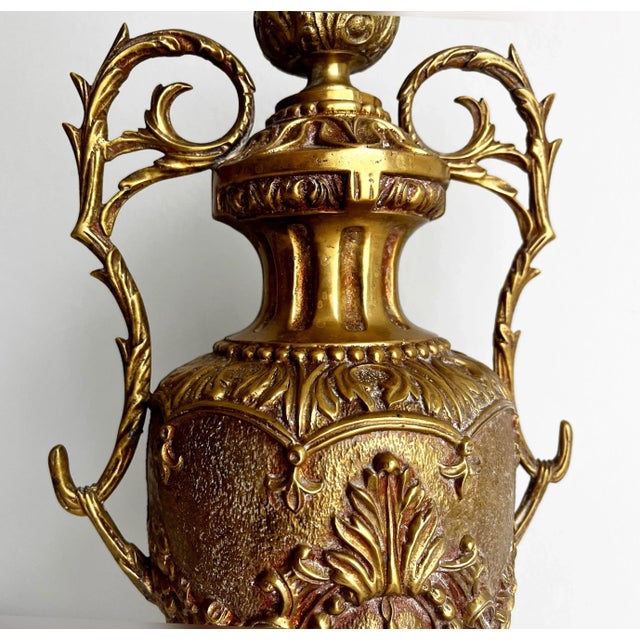 1960s Renaissance Style Lamp in Antique Bronze | Chairish