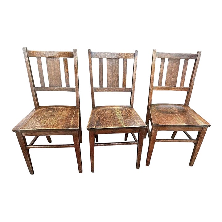 Antique Quarter Sawn Oak Mission Style Dining Chairs by Murphy Chair Co ...