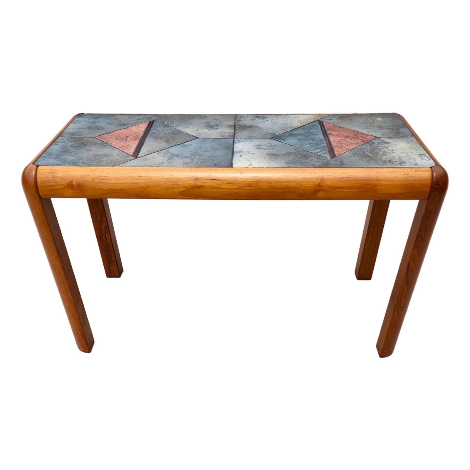 MCM Gangsø Møbler Slate Tile & Teak Console Table 1970s Danish Modern ...