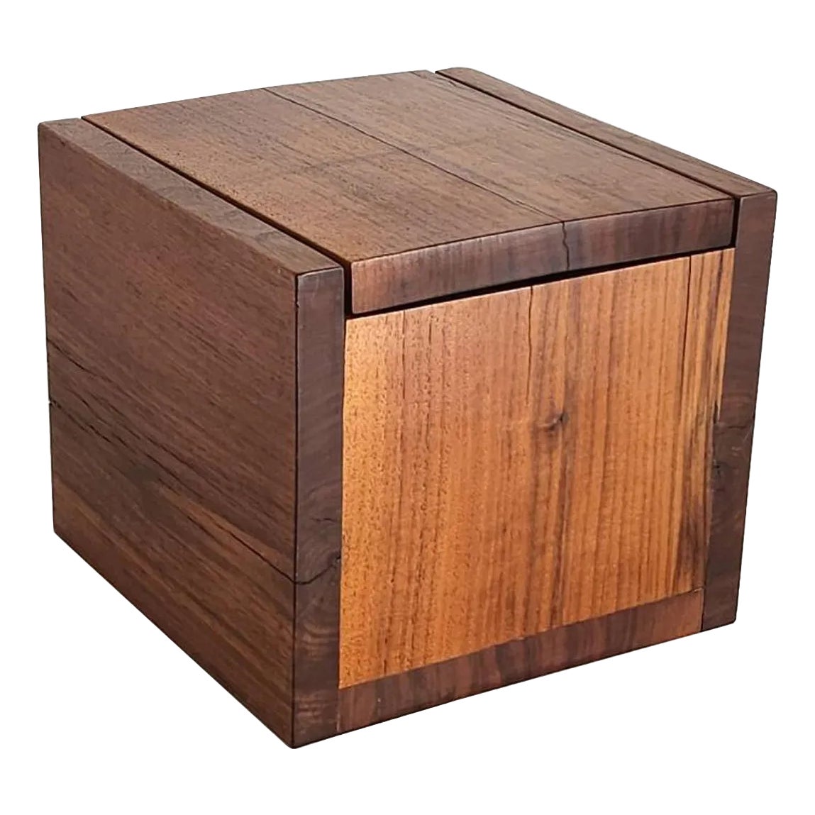 1940s Hand-Crafted Walnut Wood Box in the Arts and Craft Style | Chairish