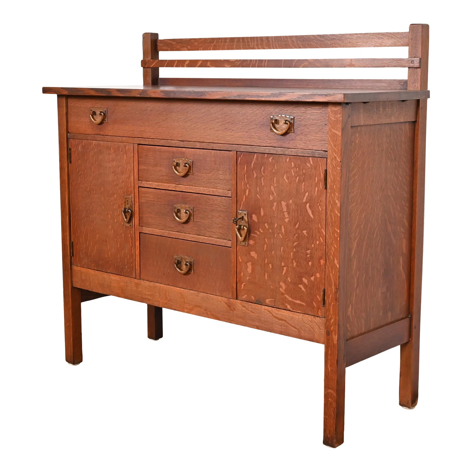 Gustav Stickley Mission Oak Arts & Crafts Sideboard, Circa 1900 | Chairish