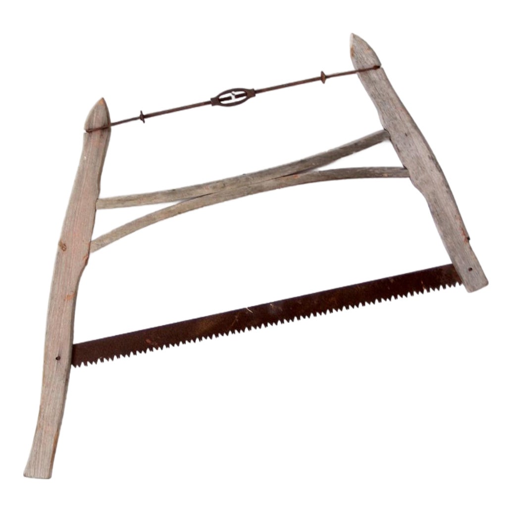 Antique Primitive Wooden Buck Saw | Chairish