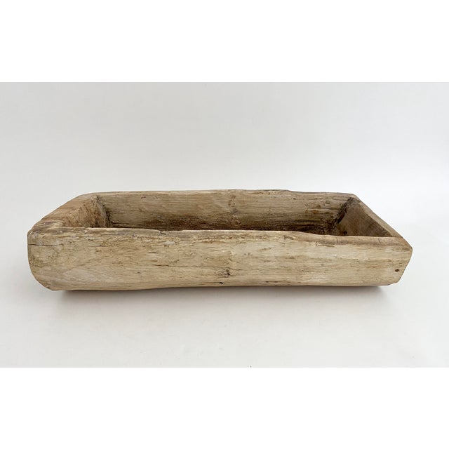 Rustic Solid Wood Long Tray Trough | Chairish