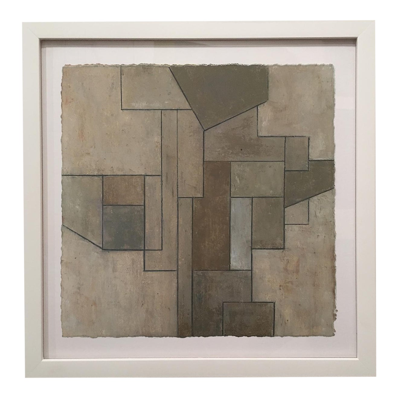 Contemporary Abstract Small Square Study Framed by Stephen Cimini ...