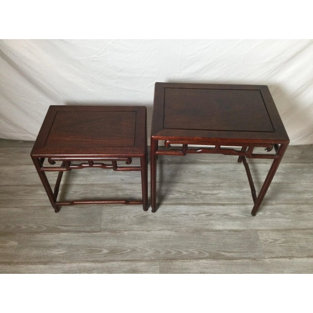 Antique Chines Hongmu Nesting Tables - A Pair | Chairish