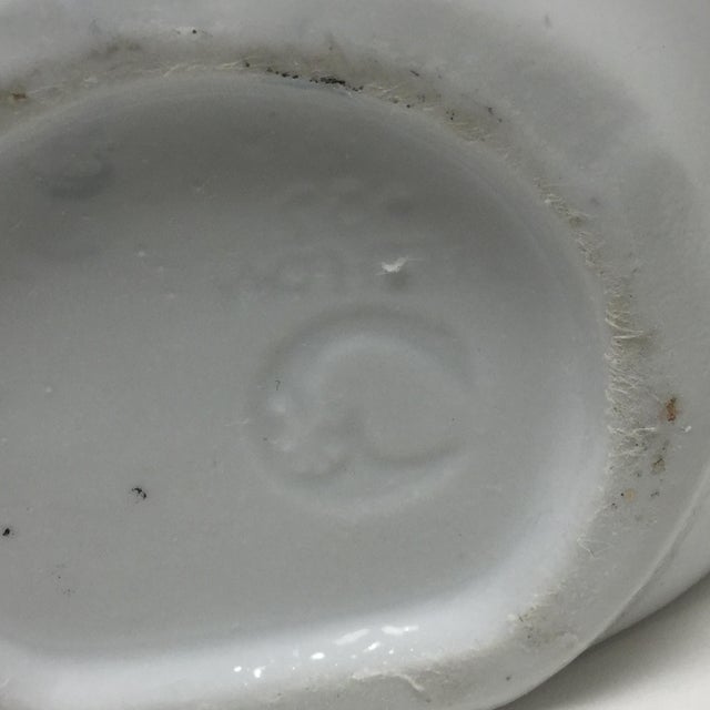 Antique Delft Salt Box in Blue and a White Ceramic | Chairish