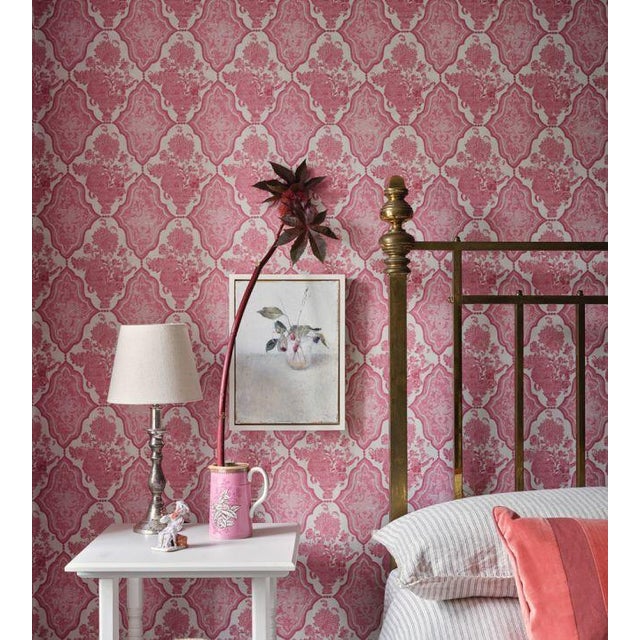 Cameo Vase Wallpaper - Light Gray - Sample | Chairish