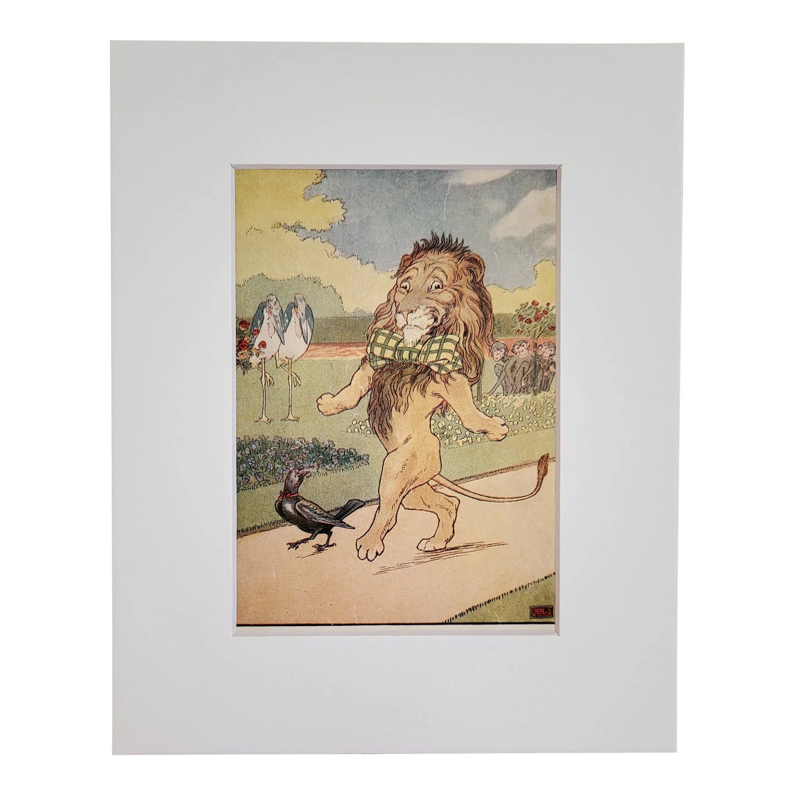 1903 Fancy Lion Art Illustration From Johnny Crow's Garden by Leslie ...
