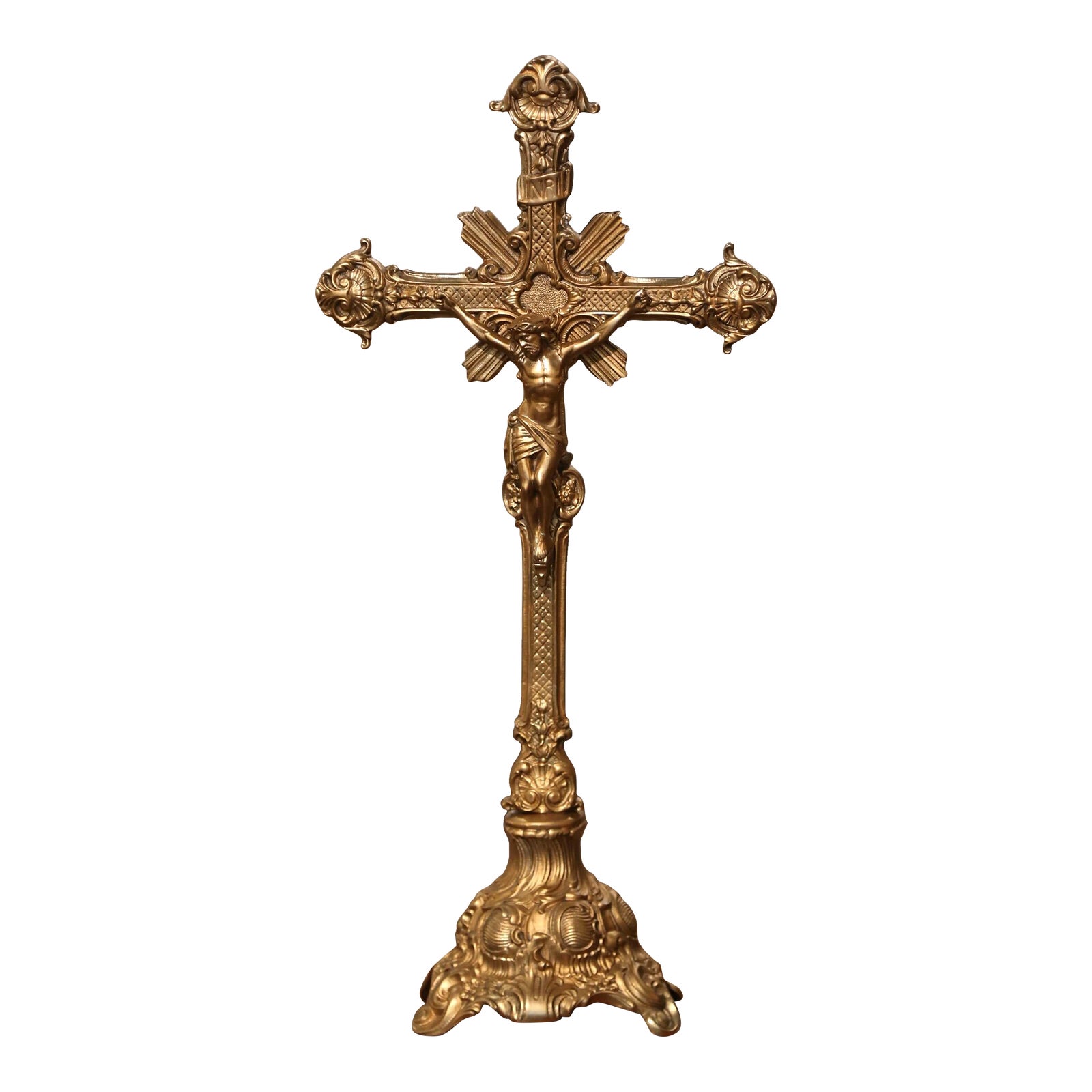 Early 20th Century French Rococo Free Standing Bronze Dore Altar ...
