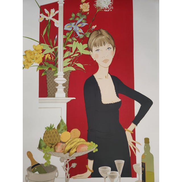 1980 Vintage Philippe Henri Noyer, Femme Chez Maxim Signed Lithograph ...
