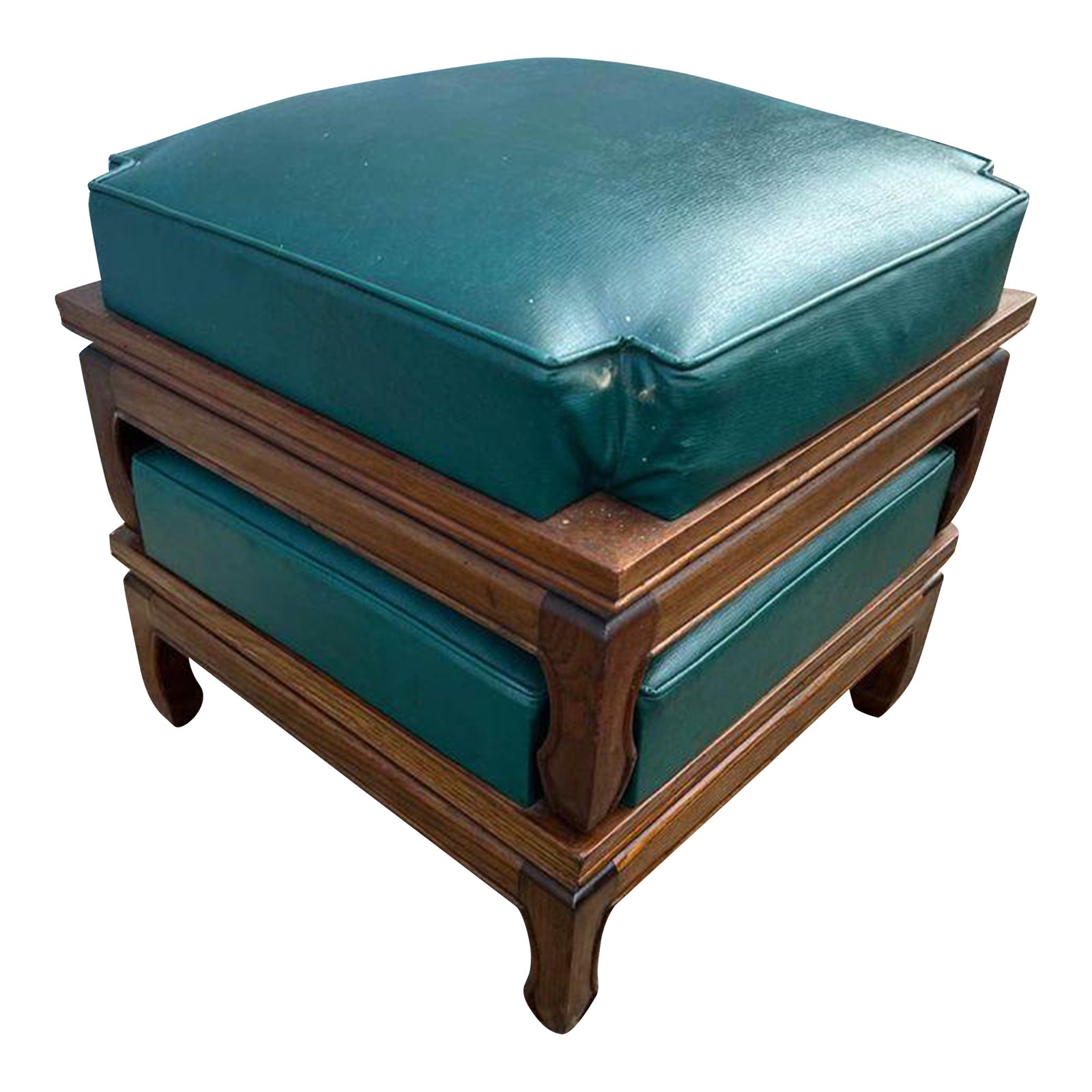 Mid 20th Century Pair of Vintage Chinoiserie Style Stackable Teak ...