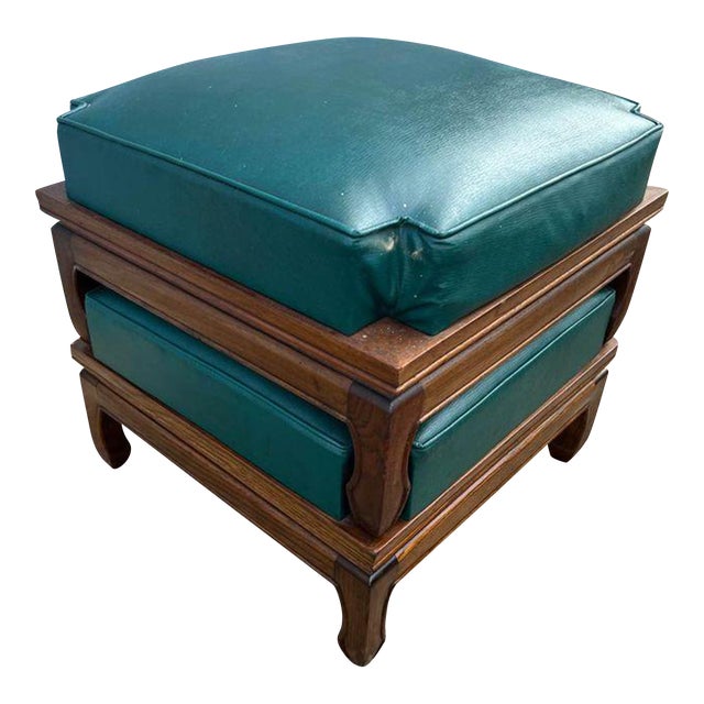 Mid 20th Century Pair of Vintage Chinoiserie Style Stackable Teak Footstools Made in Taiwan Chairish