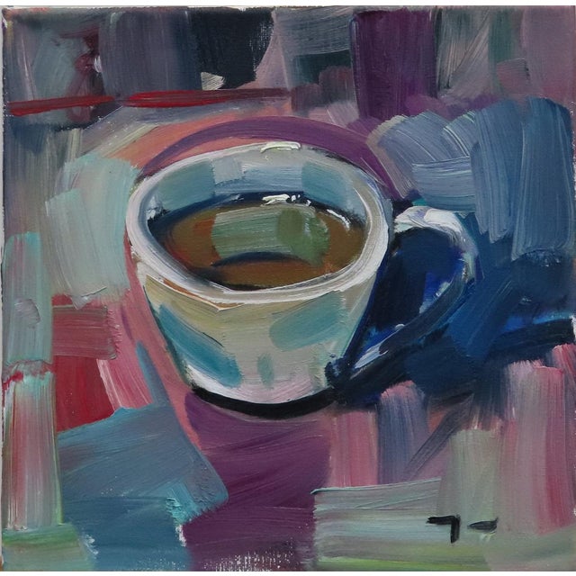Jose Trujillo Original Modern Impressionist Oil Painting, Coffee Cup ...