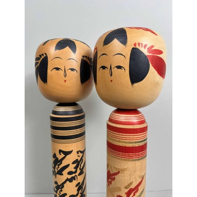Vintage Sakunami Kokeshi, 1970s, Set of 2 | Chairish