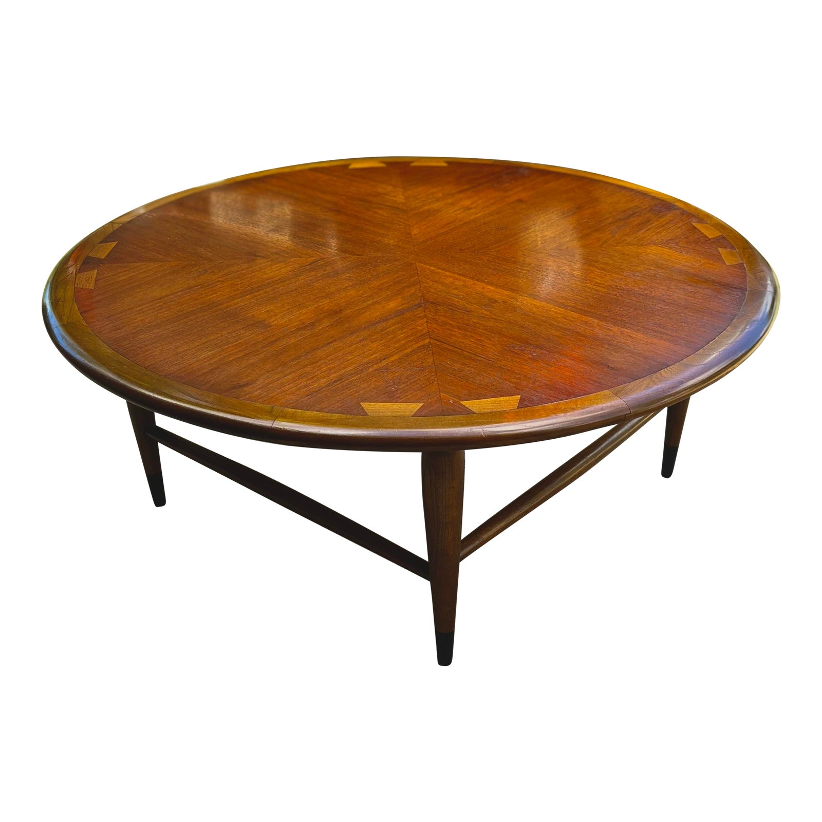 Mid 20th Century Vintage Lane Acclaim Round Coffee Table With Dovetail ...