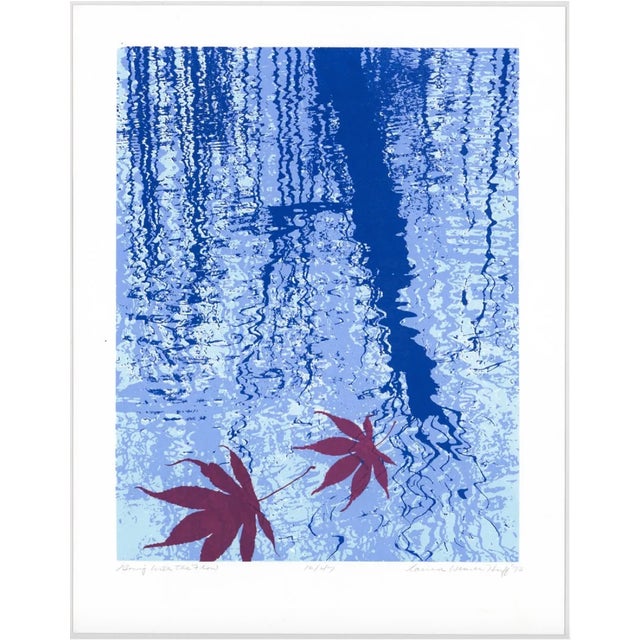 1993 Laura Weaver Huff Going With the Flow Leaf Serigraph | Chairish