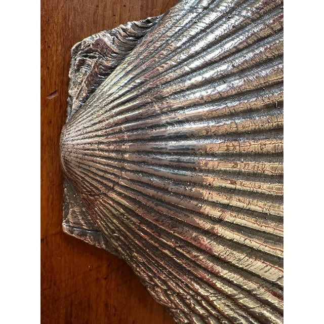 Silver Dipped Cockle Scallop Sea Shell | Chairish