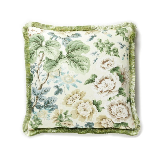The House of Scalamandré Highgrove Linen Print Pillow, Rich Cream ...