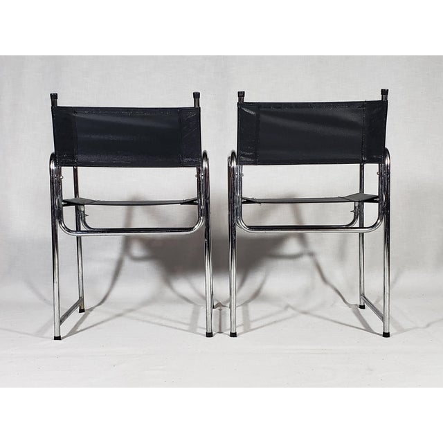 Vintage Original Mid-Century Modern Pair of Bauhaus Style Chrome Metal ...