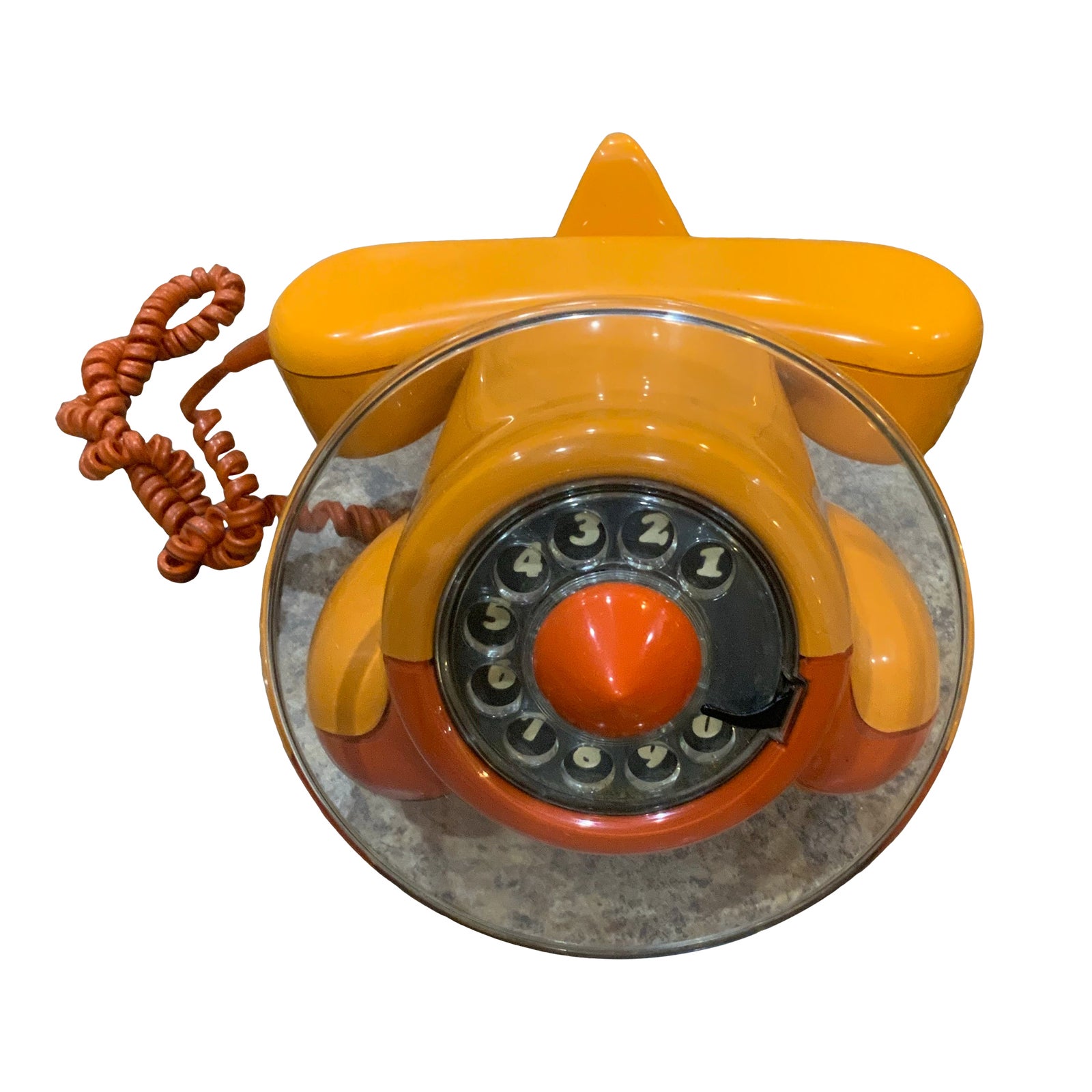 1970’s Alexander Graham Plane Telephone With Rotary Dial | Chairish