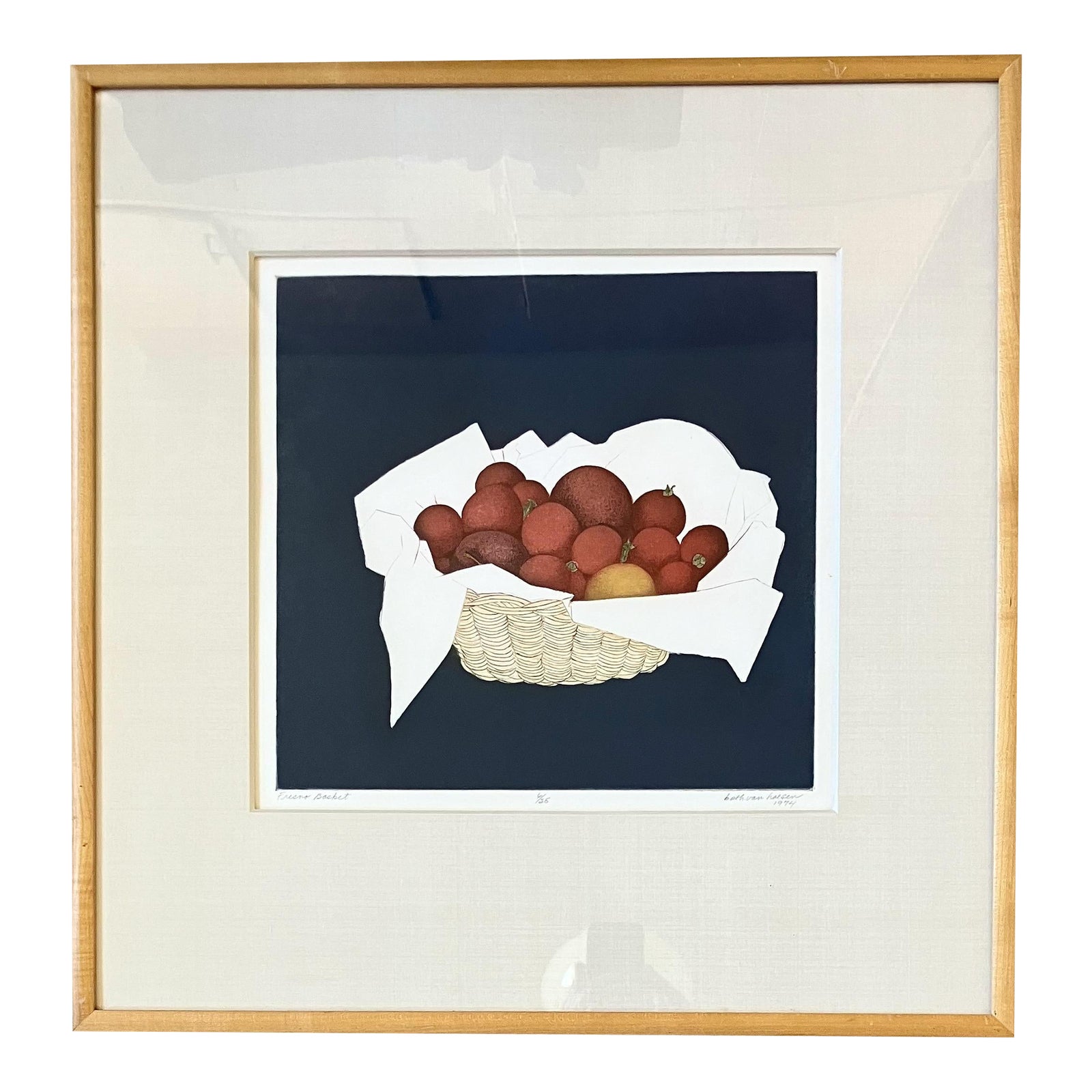 Beth Van Hoesen Fresno Basket 1974 Reproduction Print | Chairish