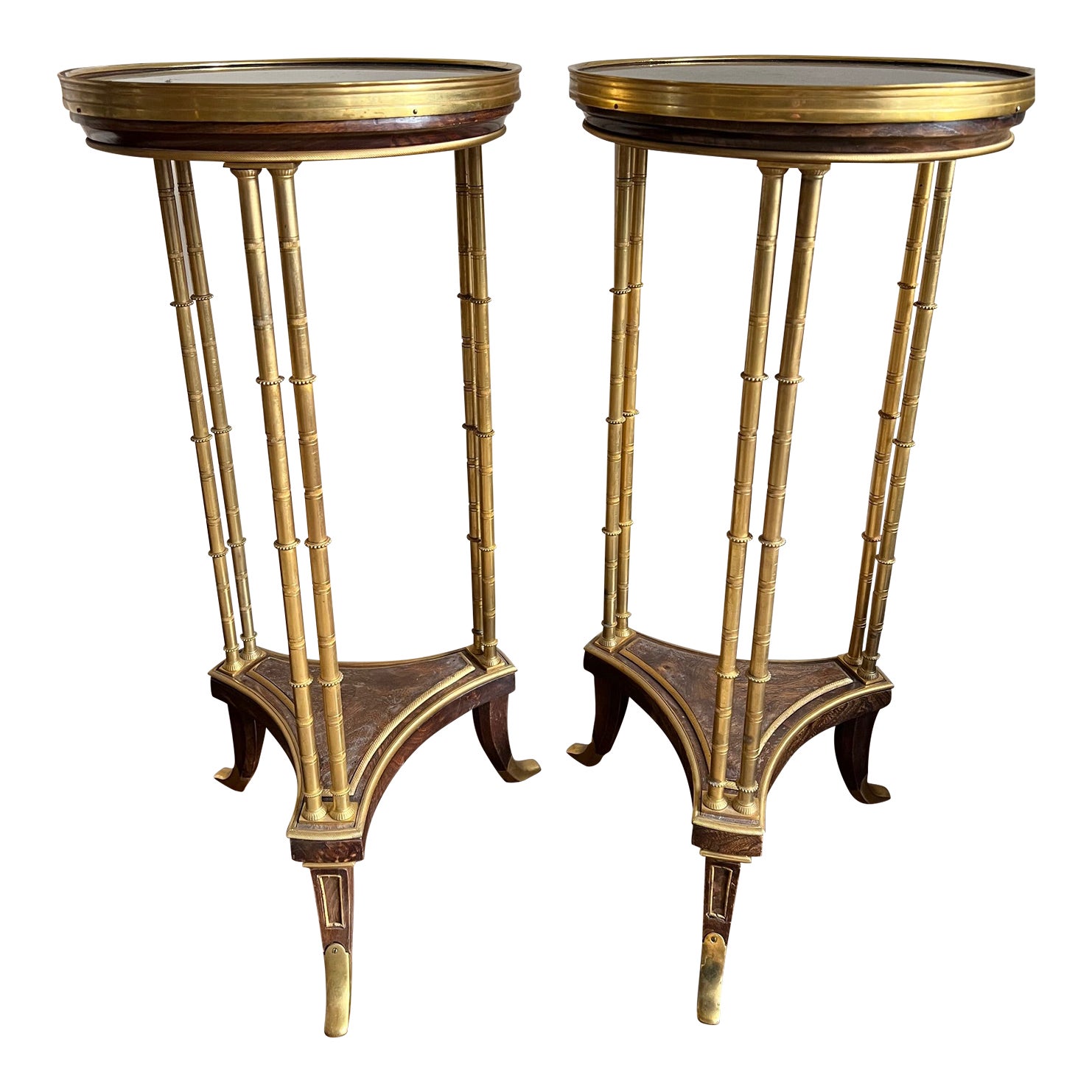 Late 19th Century Antique Guerdon Tables from France - Set of 2 | Chairish