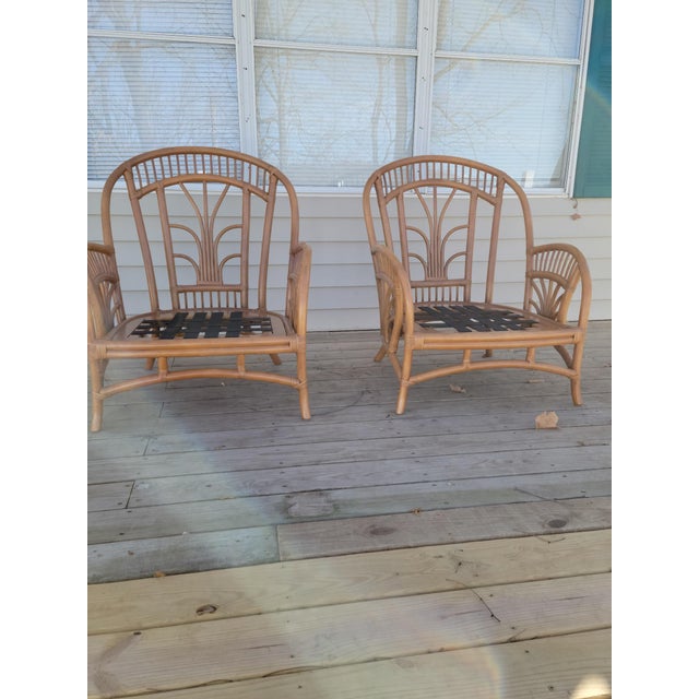 Mid 20th Century Ficks & Reed Rattan Lounge Set - 3 Pieces | Chairish