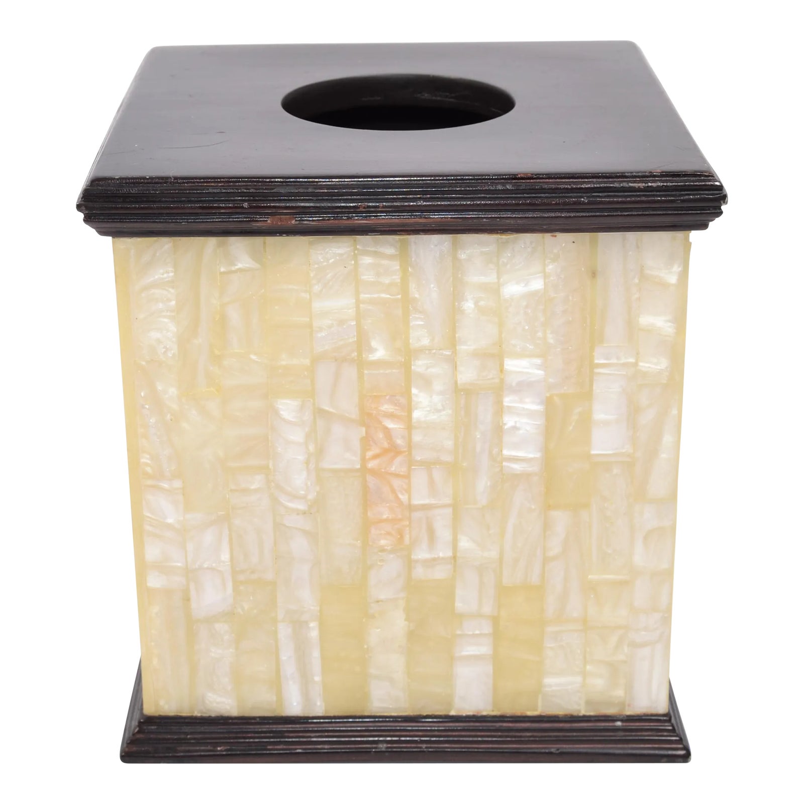 Vintage Italian Capiz Shell Tissue Box Cover Boutique Box Cover ...